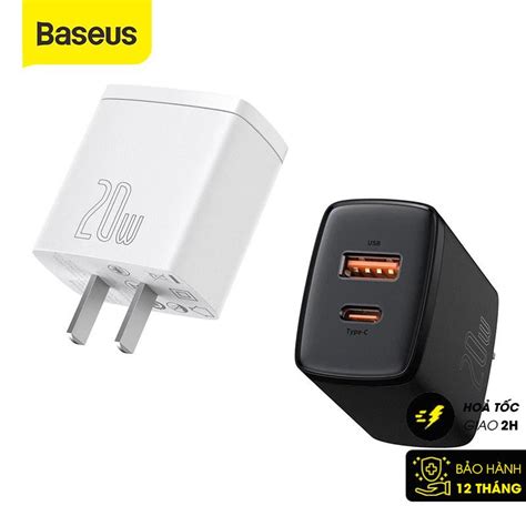Cốc sạc nhanh siêu nhỏ gọn Baseus Compact Quick Charger 20W USB Type