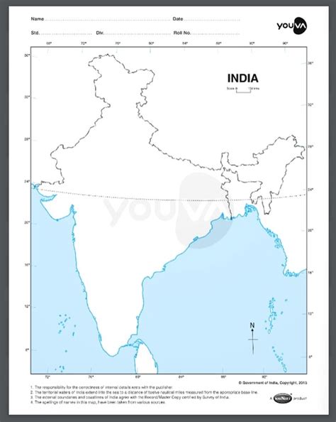 Navneet Youva India Geographical Map Pack Of 10 Sheets