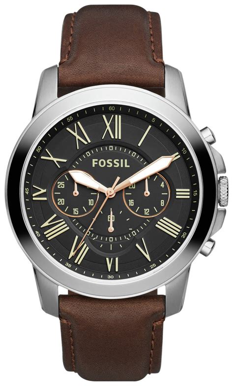 Fossil Grant Men S Brown Leather Strap Chronograph Watch Reviews