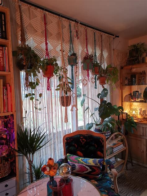Cosy Bohemian Space Green House Plantes Hippie Living Room Bohemian