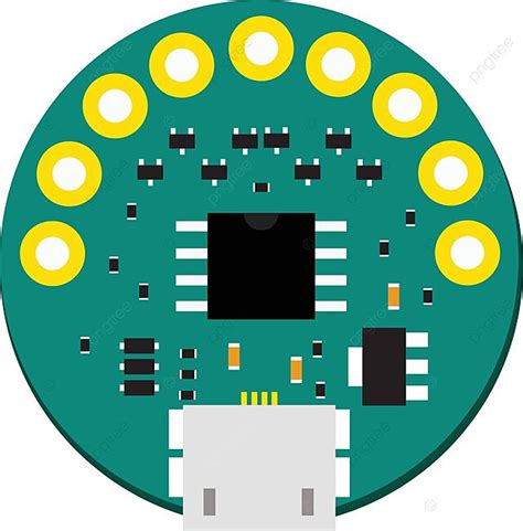 Diy Electronic Mini Board With A Microcontroller Concept Computer
