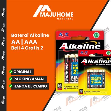 Jual Baterai ABC Alkaline AA LR06 AAA LR03 Beli 4 Gratis 2 Isi 6 PCS