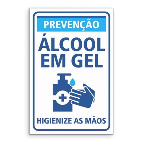 10 Placas Higienize As Maos Alcool Em Gel Prevencao Elo7