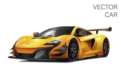 Ilustración de coche deportivo Vector Premium
