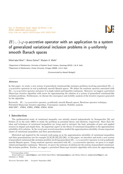 pdf h · · φ η accretive operator with an application to a system of generalized variational