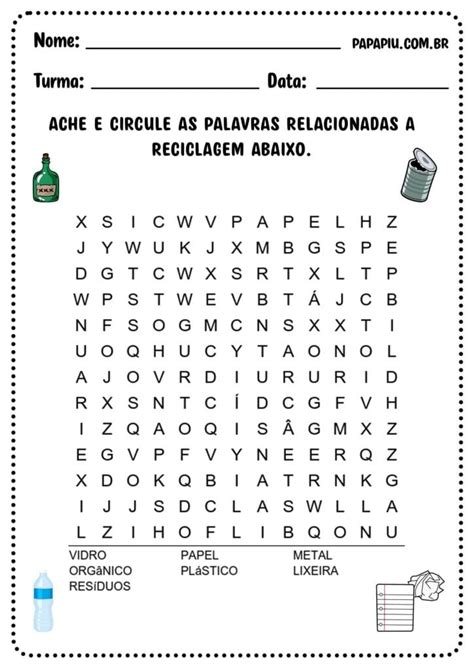 Atividades Sobre Reciclagem Para Educa O Infantil Papapiu