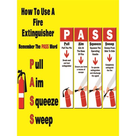 Safety Poster Safety Banner 1043 P PASS How To Use A Fire Extinguisher