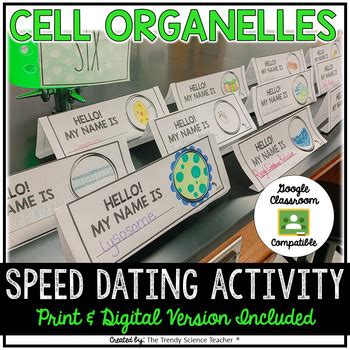 Cell Organelles Speed Dating Activity By The Trendy Science Teacher