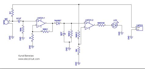 simple sound detector circuit using lm324