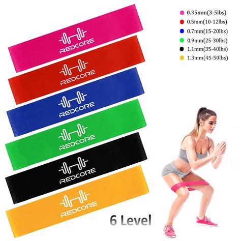 6 nível de resistência exercício loop bandas casa ginásio yoga fitness