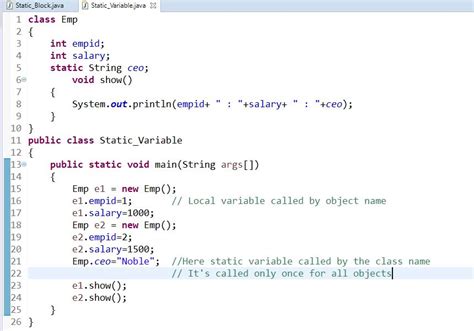 static keyword in java