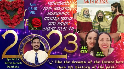 RENUNGAN PAGI BERTEMA HUBUNGAN ANTARA YESUS DAN DAUD LUKAS 20 41 44