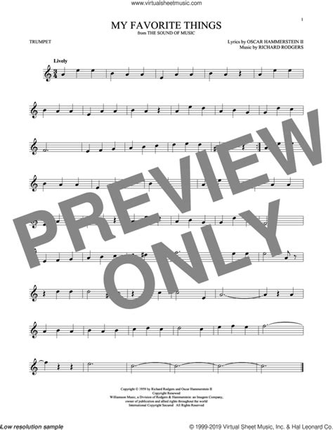 Julie Andrews My Favorite Things From The Sound Of Music Sheet Music