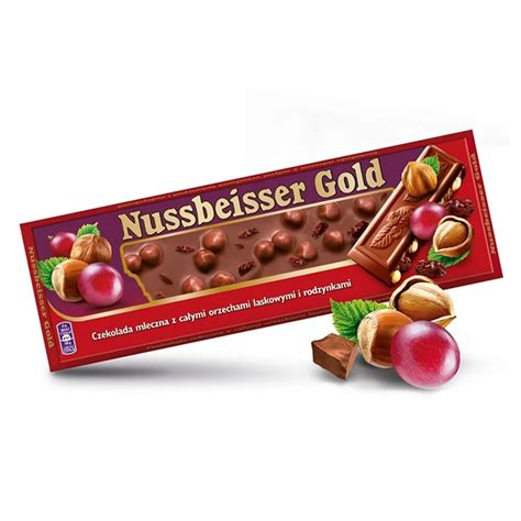 Nussbeisser Gold Czekolada mleczna z całymi orzechami laskowymi i
