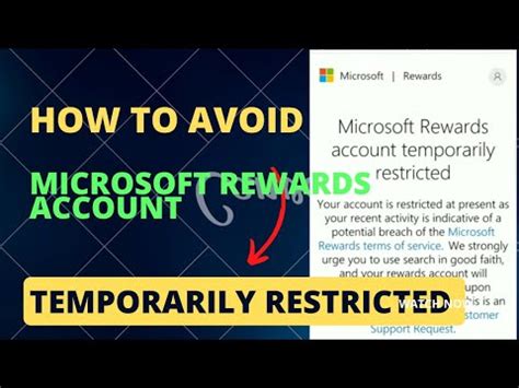 How To Avoid Microsoft Rewards Account Temporarily Restricted Youtube