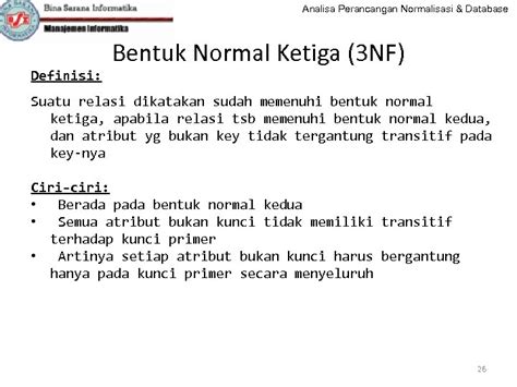 Ciri Ciri Normalisasi Basis Data Ragam Bentuk Teknik Normalisasi