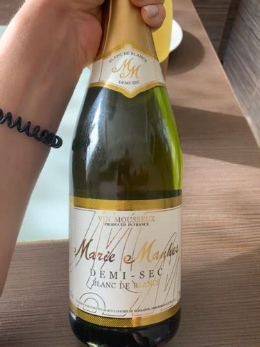 Marie Manhes Blanc De Blancs Demi Sec Mousseux Vivino US