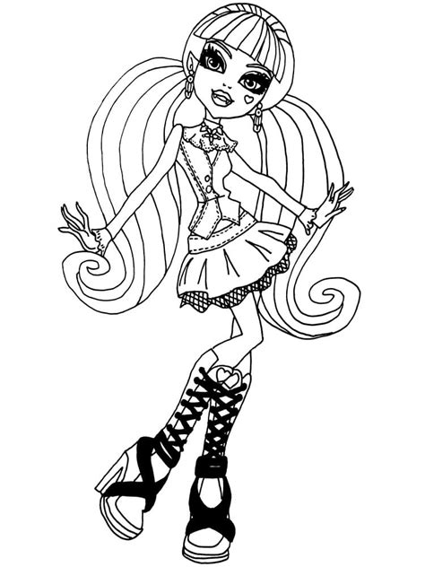 Monster High Draculaura And Clawd Coloring Pages