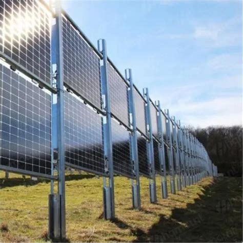 Hot Dip Galvanized PV Mounting Vertical Brackets Solar Bifacial PV