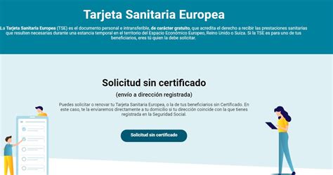 Cómo solicitar la Tarjeta Sanitaria Europea gratis online