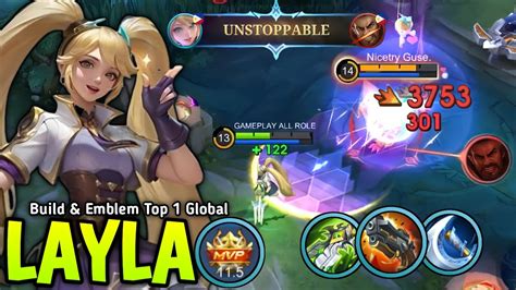 Layla New OP Build And Perfect Emblem 100 SUPER BROKEN Build Top 1