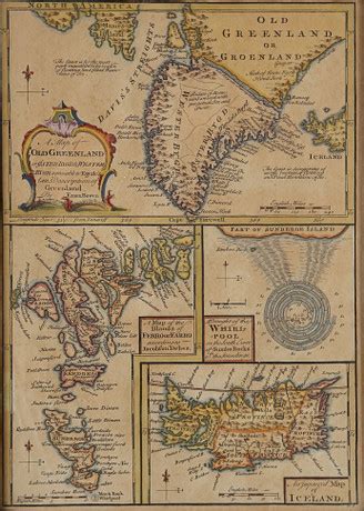 MAPA Coloreado Incluyendo Groenlandia E Islandia Numerado 76 Siglo