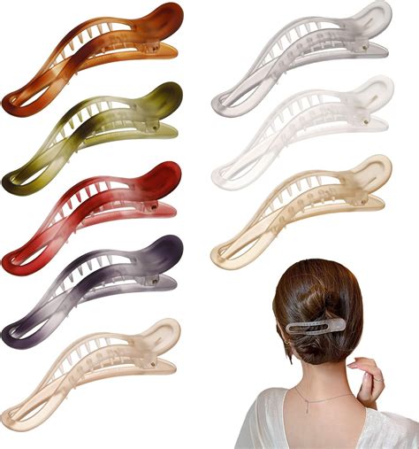 JOELELI Alligator Hair Clips 8 PCS Hair Clips For Styling And
