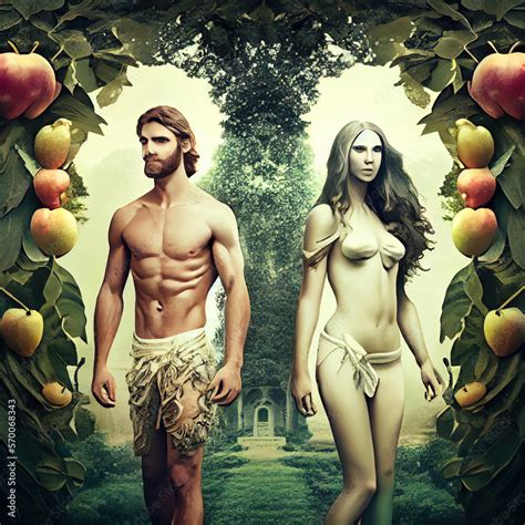 Man Woman And The Forbidden Apple Adam Eve Concept Artists