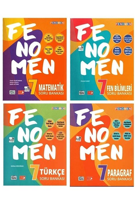 Fenomen Yayıncılık Fenomen 7 Sınıf Matematik B Fen Bilimleri Türkçe