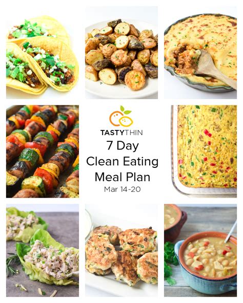 7 Day Clean Eating Meal Plan Mar 14 20 Tastythin