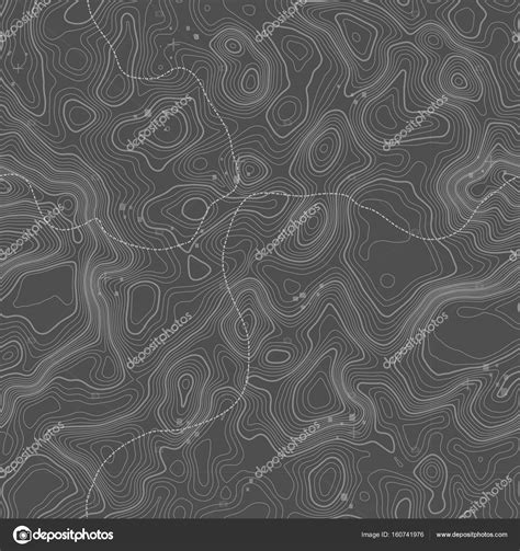 Seamless Pattern Topographic Map Background With Space For Copy