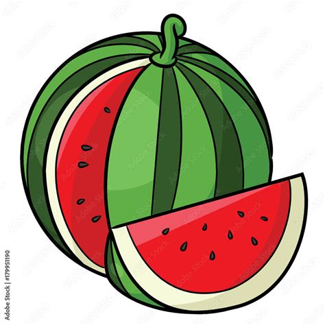 Watermelon Cartoon Illustration of cute cartoon watermelon 素材庫向量圖