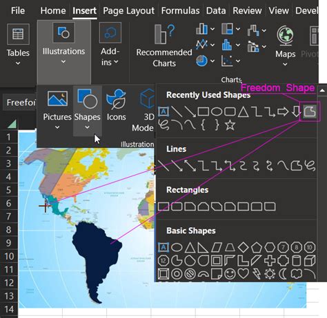 How To Make World Map Chart Presentation In Excel Template