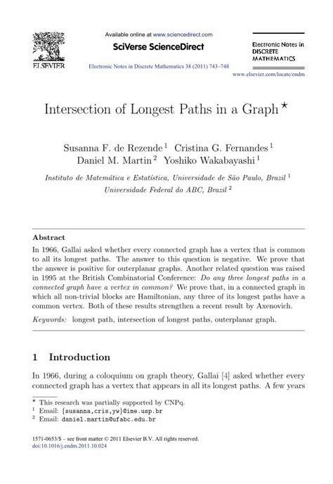 pdf intersection of longest paths in a graph dokumen tips