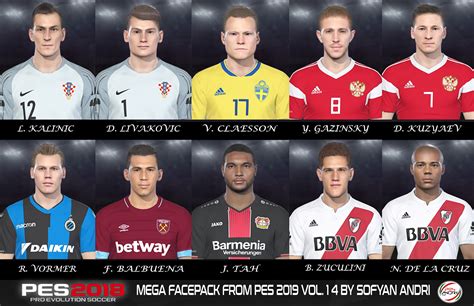 PES 2018 Mega Facepack From PES 2019 Vol 14 By Sofyan Andri