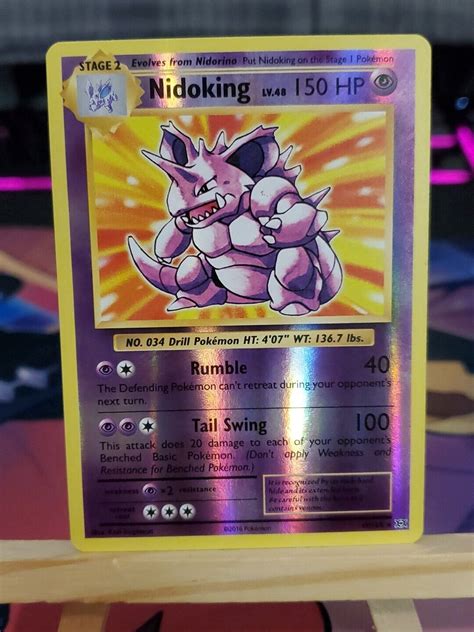 Pokémon TCG Nidoking XY Evolutions Set 45 108 Reverse Holo Rare 2016