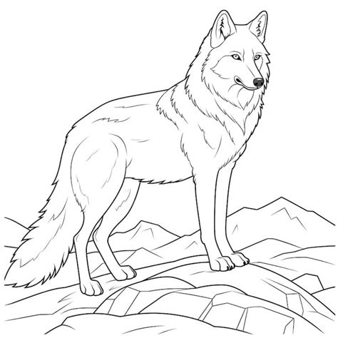 Coloriage Un Loup Normal télécharger et imprimer gratuit sur