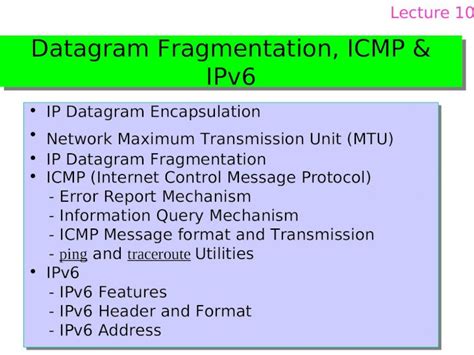 PPT Datagram Fragmentation ICMP IPv6 DOKUMEN TIPS