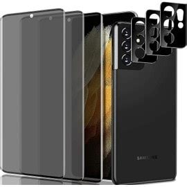 Verre Trempé pour Samsung Galaxy S23 Ultra Anti Espion Anti Spy