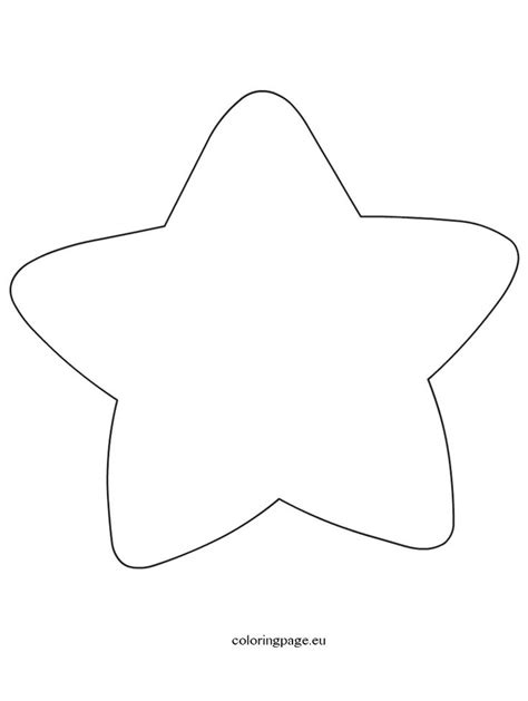 Large Star Template Coloring Page Star Template Printable Felt