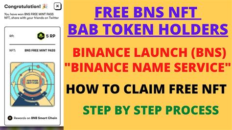 Claim Free BNS NFT For BAB Holders Binance Name Service NFT 12 Sep