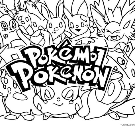 Pokemon Text Logo Coloring Page Turkau