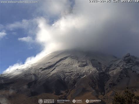 Reporte del monitoreo de CENAPRED al volcán Popocatépetl hoy 5 de