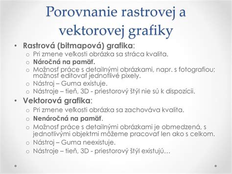 Rastrová a vektorová grafika ppt stáhnout