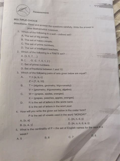 which of the following is a well defined set brainly ph