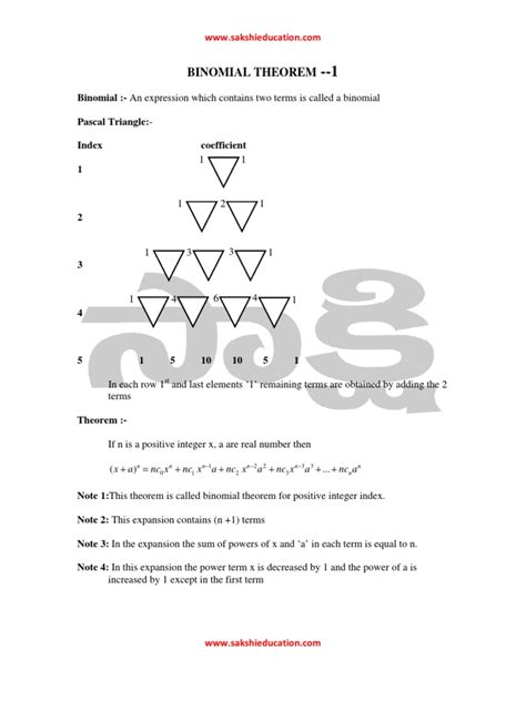 binomial theorem pdf complex analysis mathematical concepts