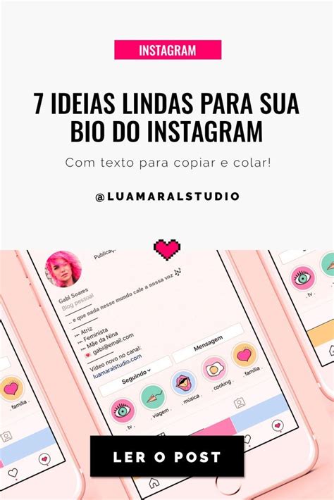 Ideias Lindas Para Sua Bio Do Instagram Lu Amaral Studio