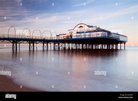 Cleethorpes Pier On The North East Lincolnshire Coast At High Tide