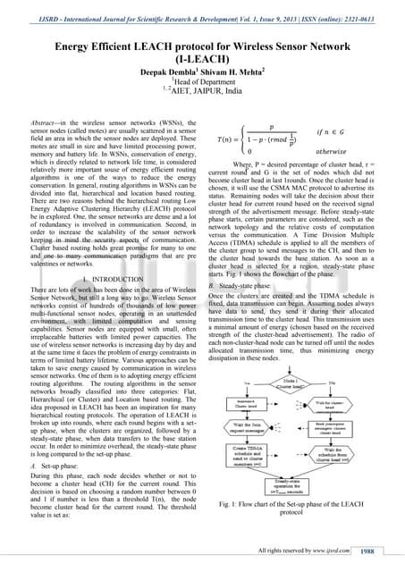 energy efficient leach protocol for wireless sensor network i leach pdf