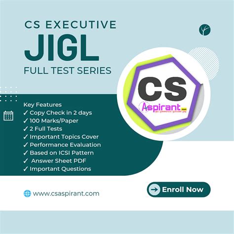 JIGL Full Syllabus Test Series CS EXECUTIVE Old Syllabus CS ASPIRANT